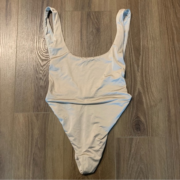 aerie | Swim | Aerie Iridescent Taupe One Piece Swimsuit Highcut Scoop ...